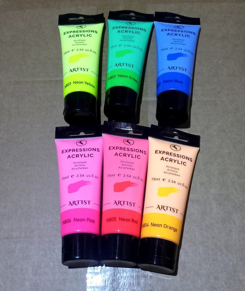 Expressions Acrylic Paints 75ml Neon Colors